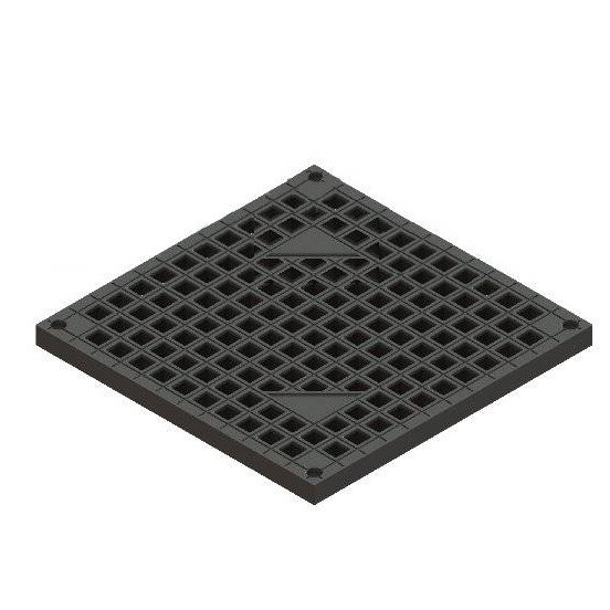 Решетка водоприемная Standartpark PolyMax Basic РВ-39.39-ПП пластиковая ячеистая для ...