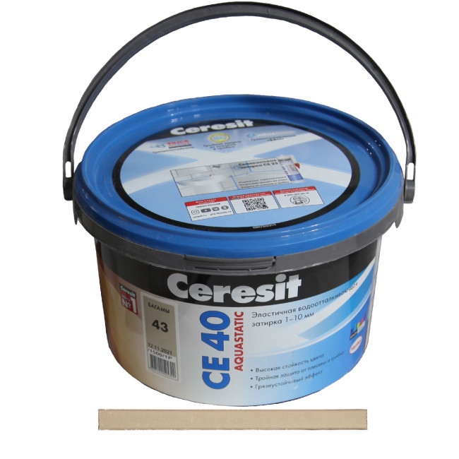 Затирка Ceresit CE 40 Premium №43 Багамы 2 кг купить по низкой цене в ...